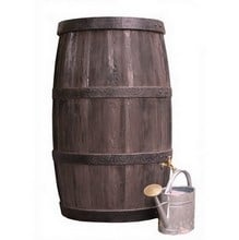 Extra Large 500 Litre Brown Oak Effect Water Butt - Harrod Horticultural