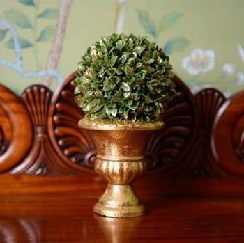 Topiary Ball Dusted Gold by Gisela Graham - Harrod Horticultural