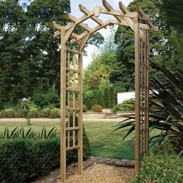 Dalton Wooden Curved Garden Arch - Harrod Horticultural