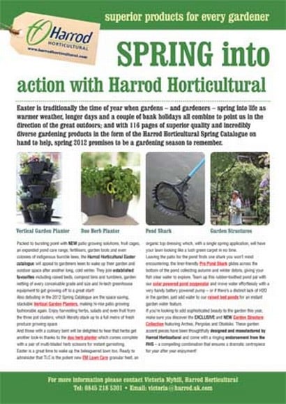 Spring into Action - March 2012 - Harrod Horticultural