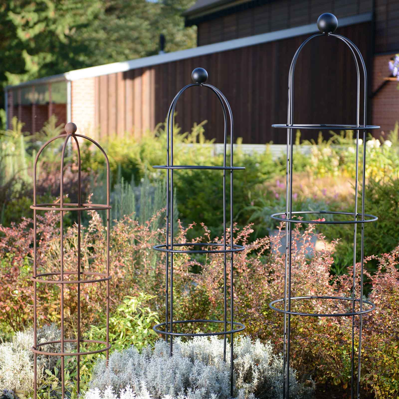 Galvanised Steel Garden Obelisks | Fasci Garden