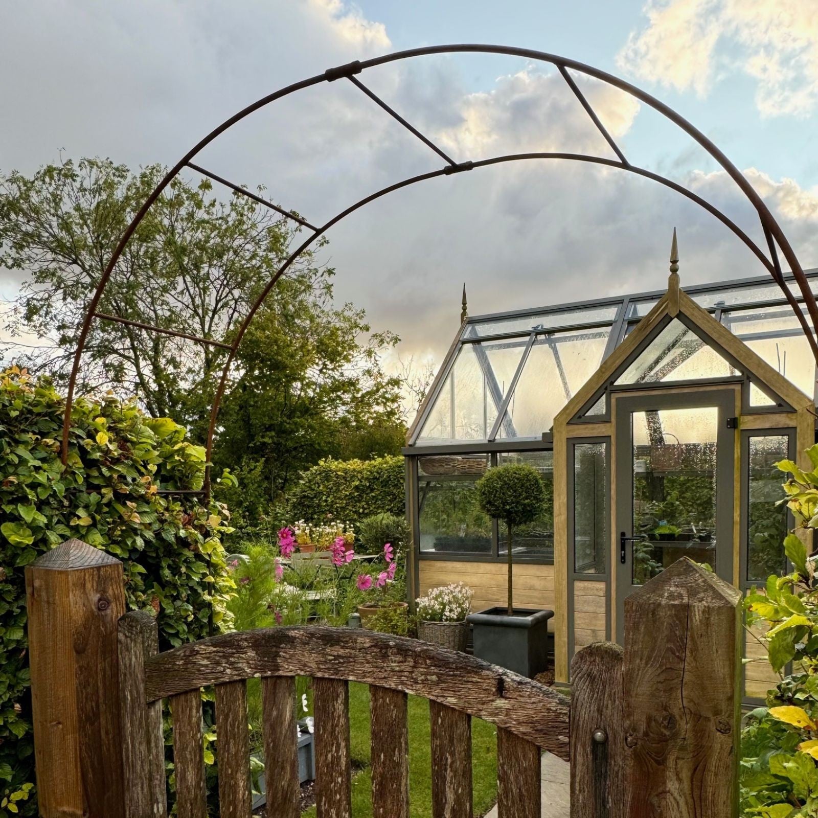 Harrod Vintage Wire Arches Natural Rust - Harrod Horticultural