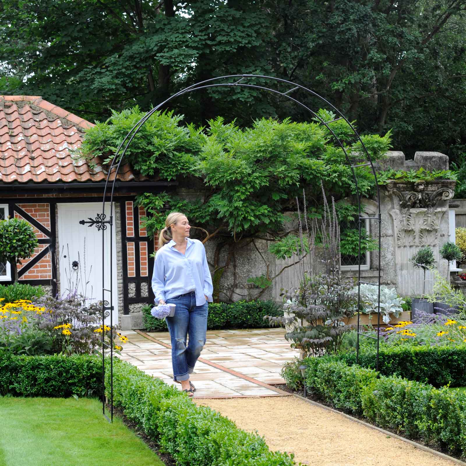 Harrod Vintage Wire Arches Matt Black - Harrod Horticultural