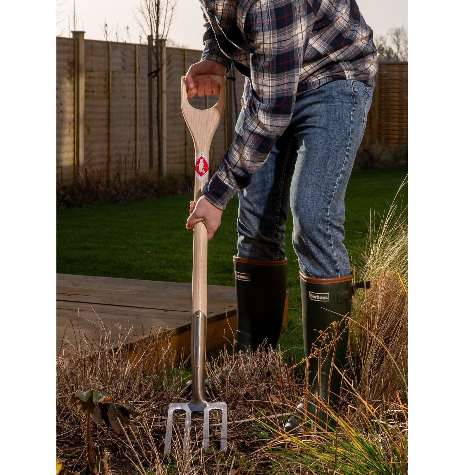 Sneeboer Border Fork 4t with D-handle - Harrod Horticultural