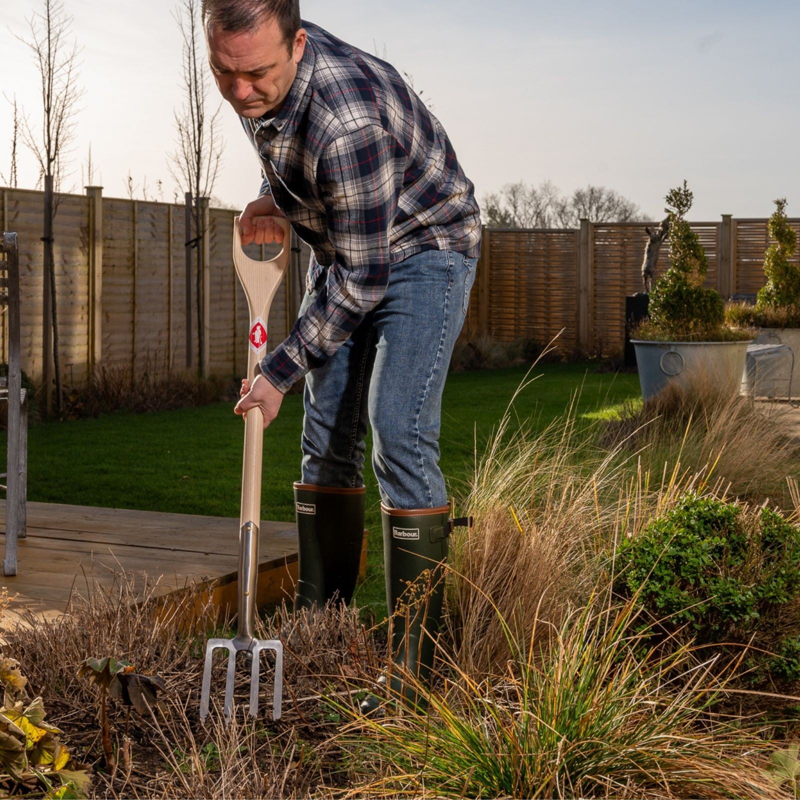 Sneeboer Border Fork 4t with D-handle - Harrod Horticultural