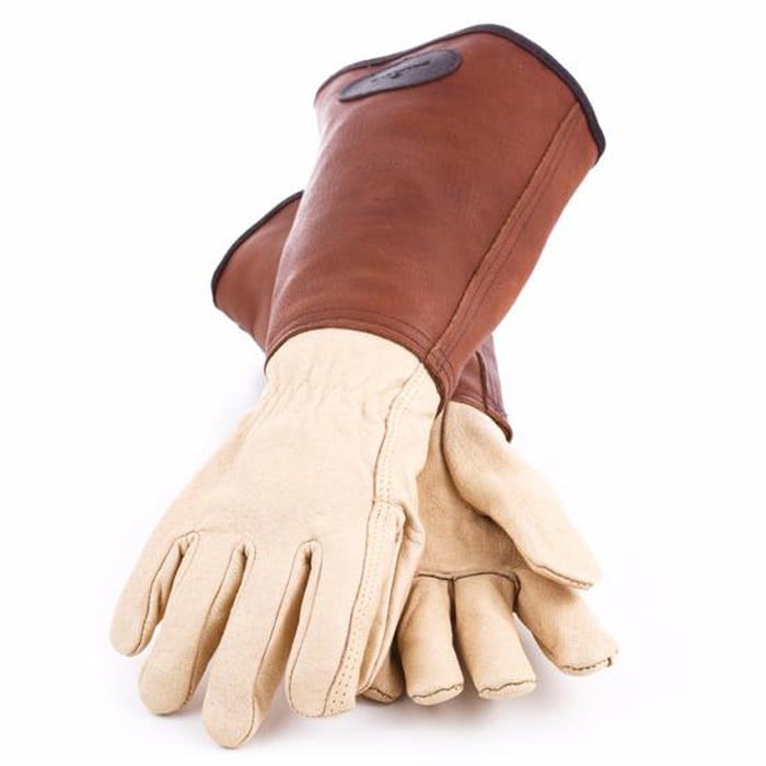 Leather Gardening Gauntlets - Harrod Horticultural