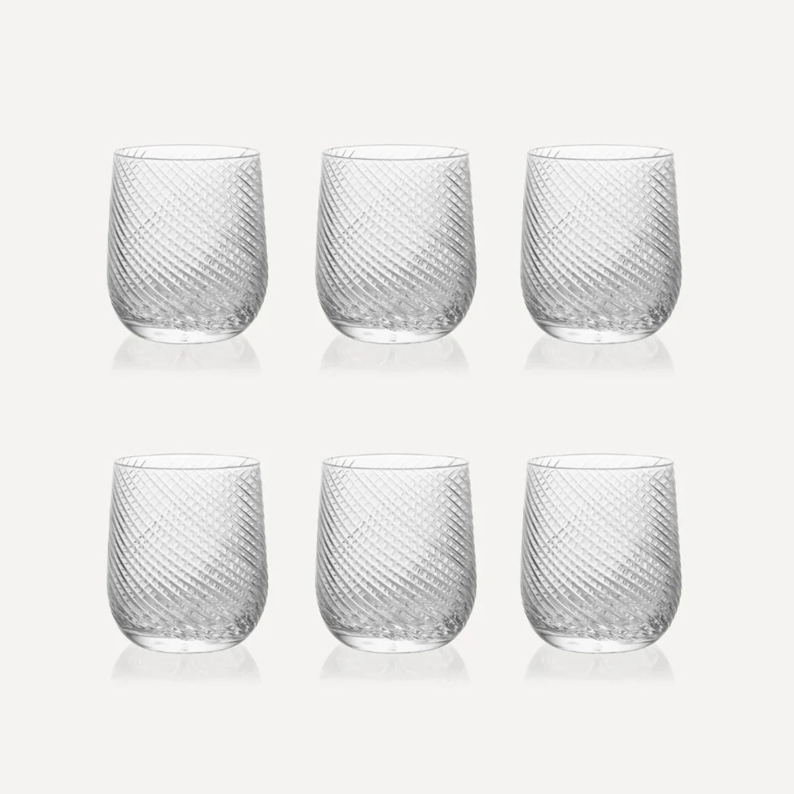Julia Twisted Cut Crystal Tumblers - Harrod Horticultural