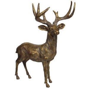 Large Golden Stag Christmas Ornament - Harrod Horticultural