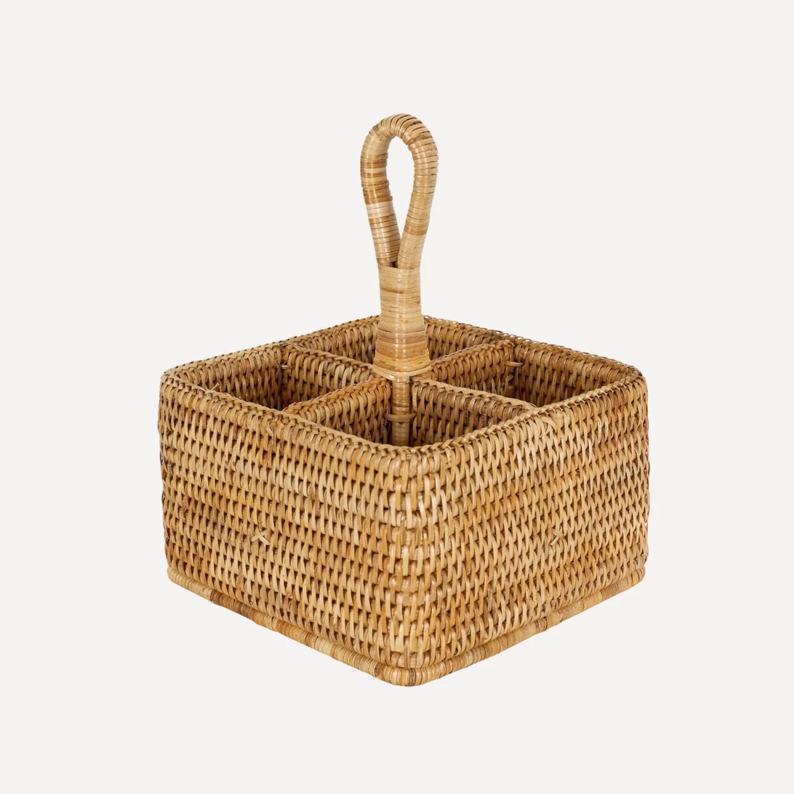 Rattan Cutlery and Condiment Carrier - Harrod Horticultural