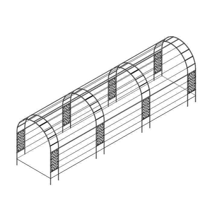 Roman Linked Arches with Half Lattice-Bespoke Design - Harrod Horticultural