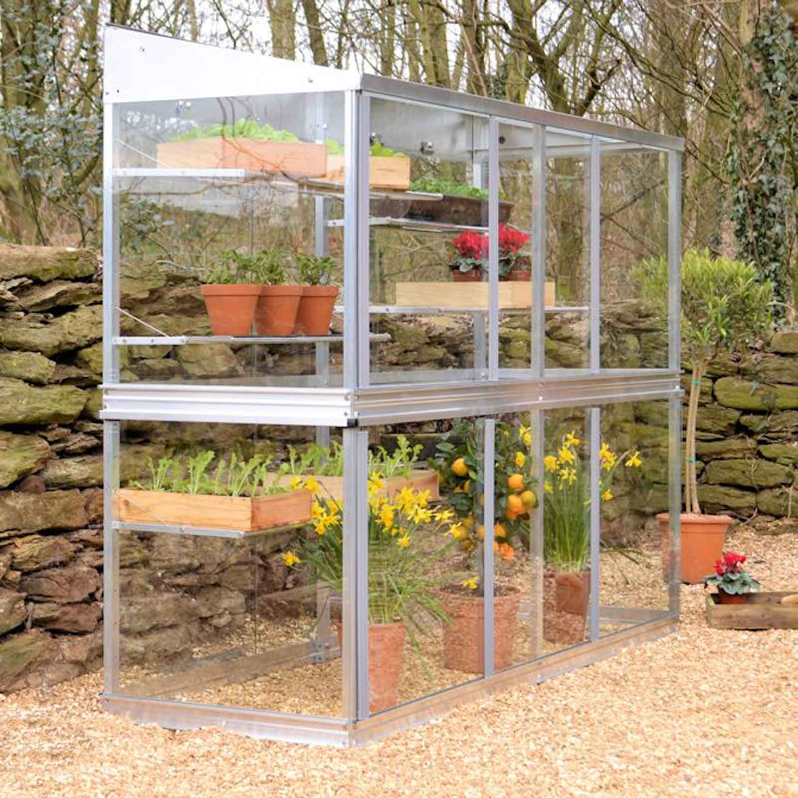 Double Growhouse Natural Finish 1.83m - Harrod Horticultural
