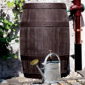 Extra Large 500 Litre Brown Oak Effect Water Butt - Harrod Horticultural