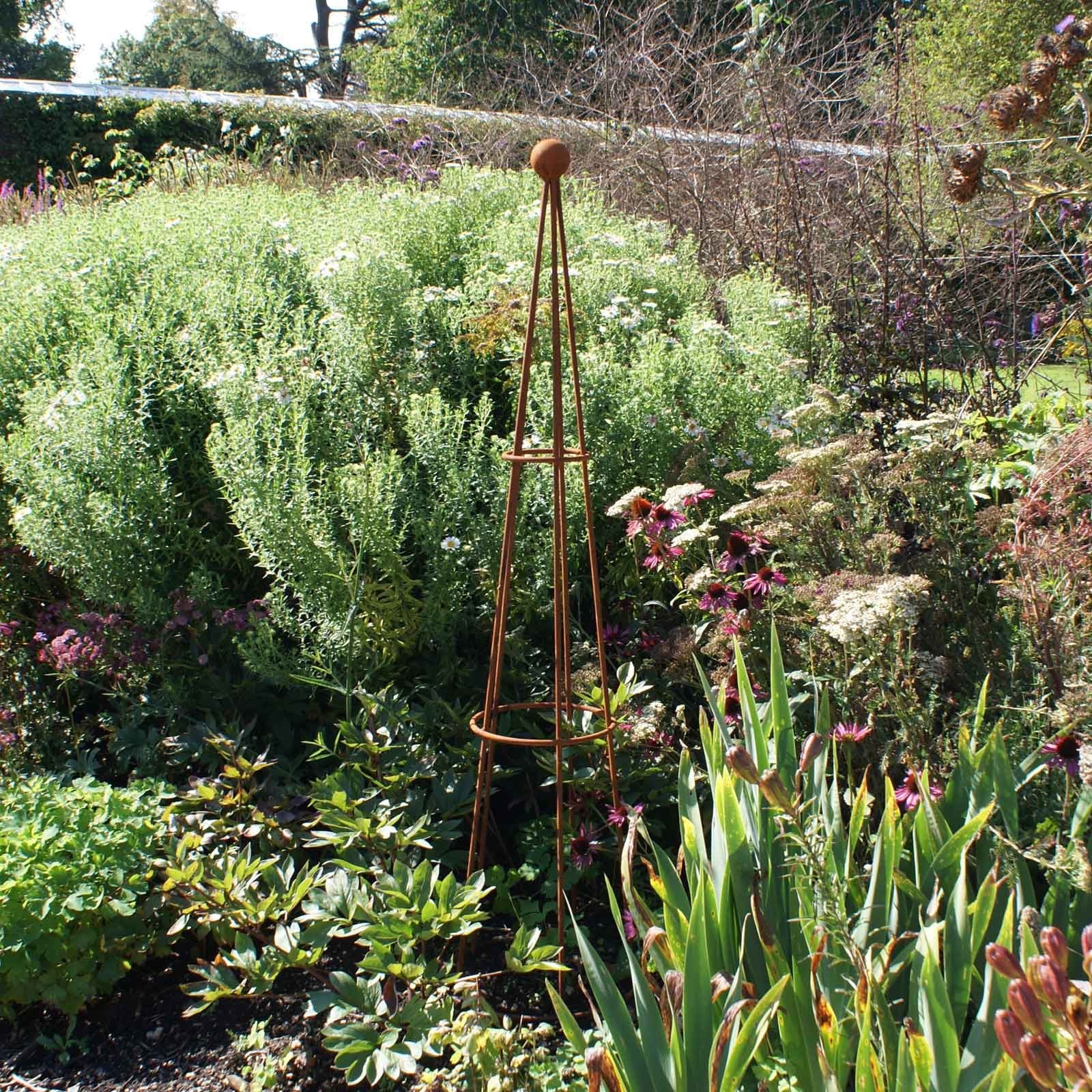 Harrod Cone Wire Obelisks Rust Finish - Ground Inserted Version ...