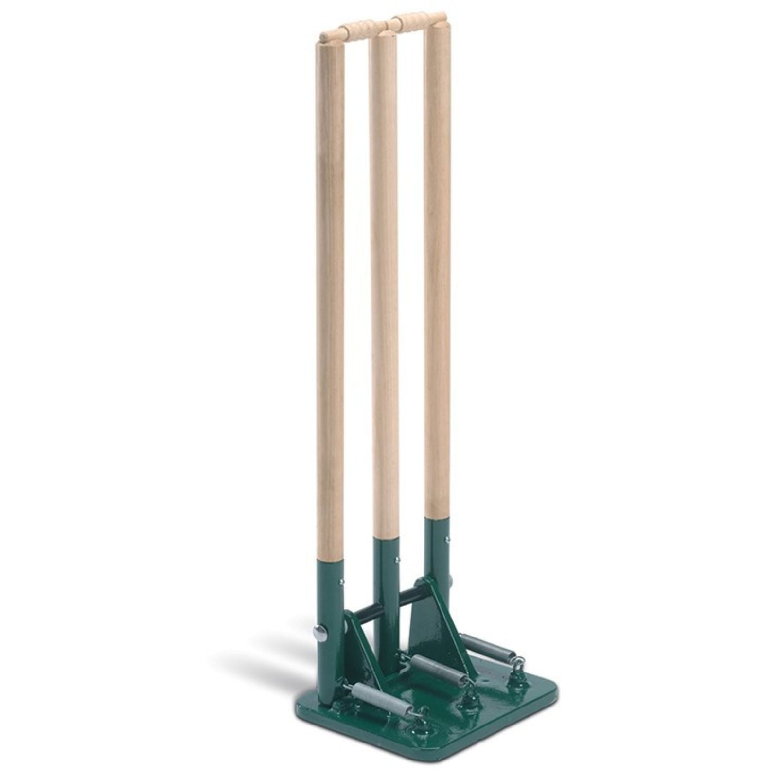 Wooden Cricket Stumps with Sprung Loaded Base - Harrod Horticultural